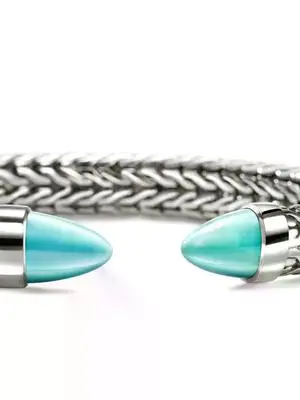 John Hardy Sterling Spear Turquoise Cuff Bracelet - Silver