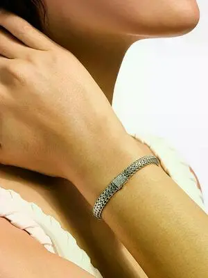 John Hardy Sterling Icon Diamond Bracelet - Silver