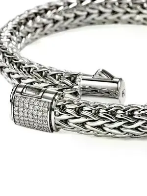 John Hardy Sterling Icon Diamond Bracelet - Silver