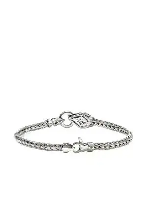 John Hardy Sterling Naga Bracelet With Diamond And Sapphire - Silver