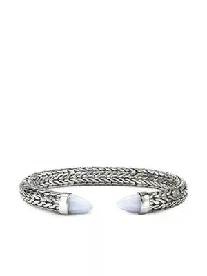 John Hardy Sterling Spear Blue Agate Bracelet - Silver