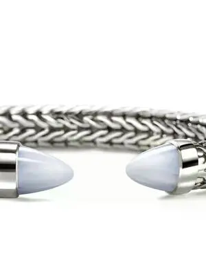 John Hardy Sterling Spear Blue Agate Bracelet - Silver