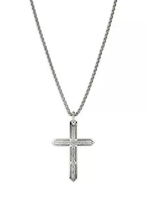 John Hardy Sterling Icon Cross Pendant Necklace