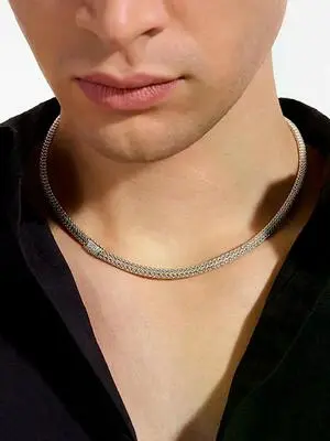 John Hardy Sterling Icon Diamond Necklace - Silver
