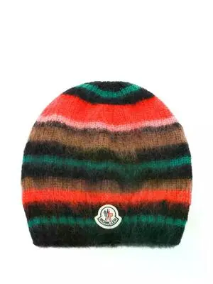 Moncler Logo-patch Beanie - Red