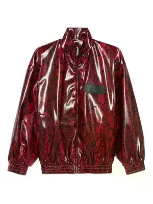 Gcds Snakeskin-effect Faux-leather Jacket