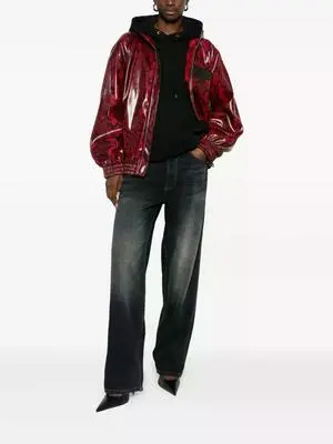 Gcds Snakeskin-effect Faux-leather Jacket