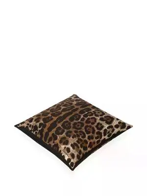 Dolce & Gabbana Small Leopard Canvas Cushion