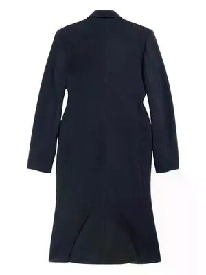 Balenciaga Wool Double-breasted Coat - Blue