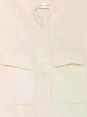 AYA MUSE Button-up Vest With Flap Pockets - Neutrals