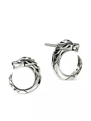 John Hardy Sterling Naga Sapphire Stud Earrings - Silver