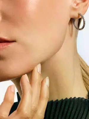 John Hardy Sterling 22mm Jh Essential Hoop Earrings