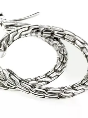 John Hardy Sterling 22mm Jh Essential Hoop Earrings