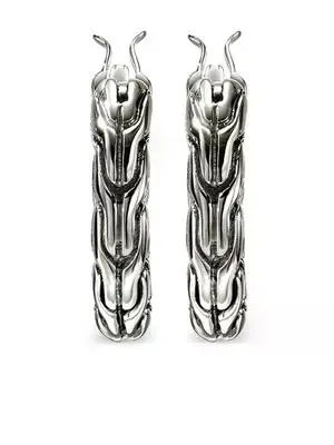 John Hardy Jh Essential 14mm Hoop Earrings - Silver