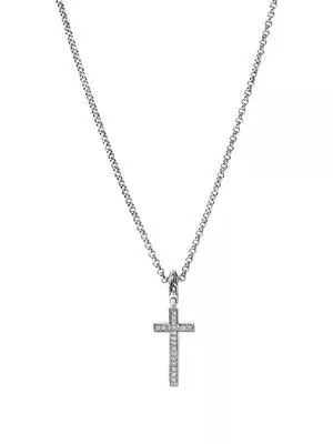 John Hardy Jh Essential Cross Diamond Necklace - Silver
