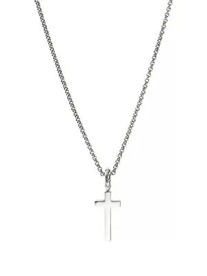 John Hardy Jh Essential Cross Diamond Necklace - Silver