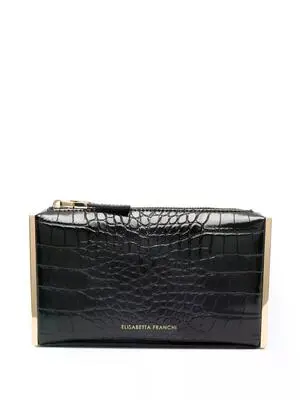 Elisabetta Franchi Croc-embossed Clutch