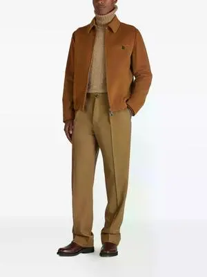 Montedoro Zip-up Bomber Jacket - Brown