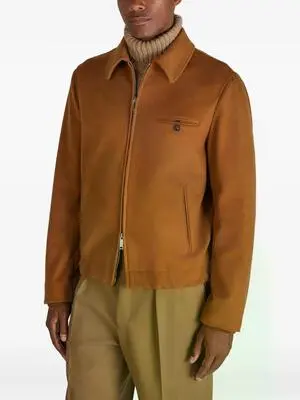 Montedoro Zip-up Bomber Jacket - Brown
