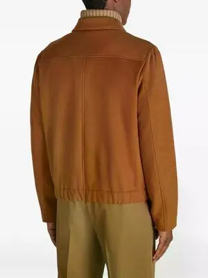 Montedoro Zip-up Bomber Jacket - Brown