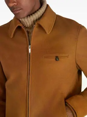 Montedoro Zip-up Bomber Jacket - Brown