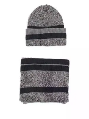 Barbour Boston Striped Beanie Scarf Set