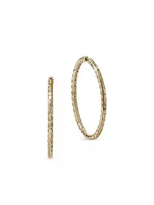 John Hardy 14k Yellow Jh Essential Flex 39mm Hoop Earrings