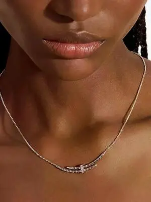 John Hardy Sterling Spear Station Diamond Necklace
