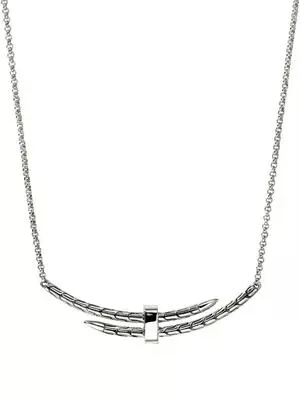 John Hardy Sterling Spear Station Diamond Necklace