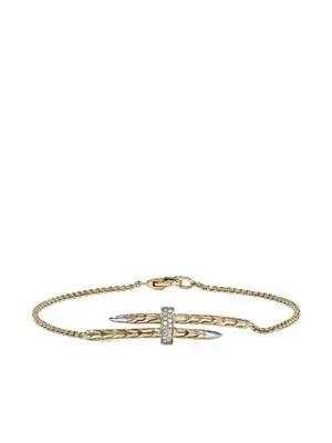 John Hardy 14k Yellow Gold And Sterling Diamond Bracelet - Silver
