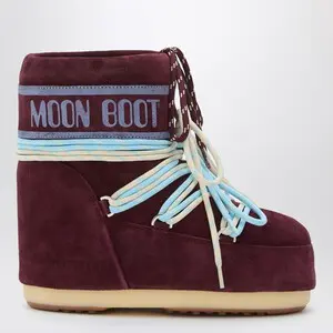 Moon Boot Icon Low Suede Boots - Red