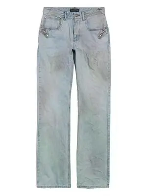Balenciaga Distressed Straight-leg Jeans