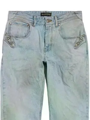 Balenciaga Distressed Straight-leg Jeans