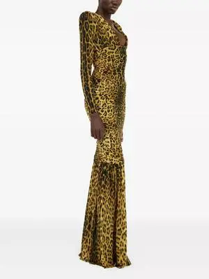 Roberto Cavalli Jaguar-print Maxi Dress