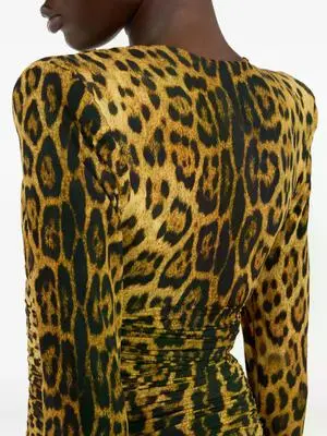 Roberto Cavalli Jaguar-print Maxi Dress