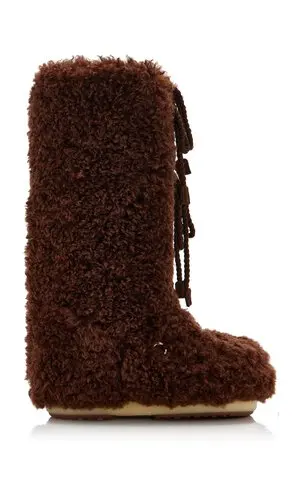 Moon Boot Icon Shearling Boots - Brown