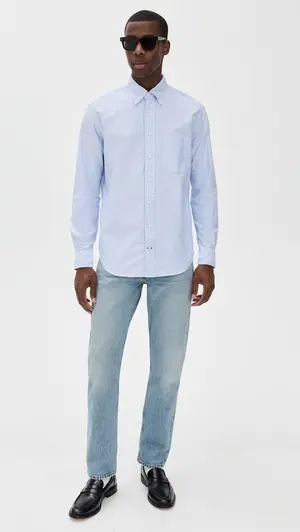 Gitman Bros Striped Classic Oxford Shirt