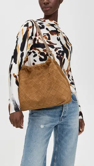 Tory Burch Fleming Suede Hobo Bag