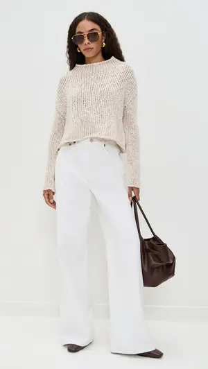 Free People Opal Mock Neck Sweater - Tea
