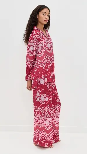 Free People Dreamy Days Pajama Set - Cherry Combo