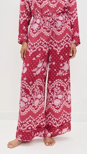 Free People Dreamy Days Pajama Set - Cherry Combo