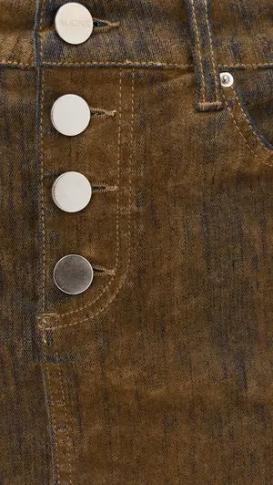 ALIGNE Corrie Flock Denim Mini Skirt