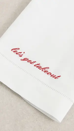 ABBODE Let's Get Takeout Tea Towel