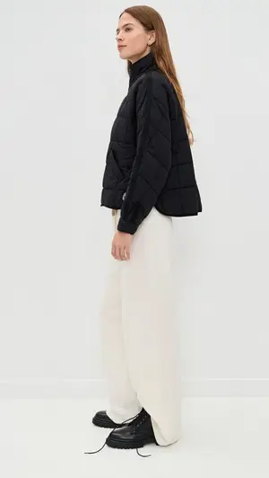 Free People Pippa Packable Puffer Jacket - Black