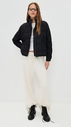 Free People Pippa Packable Puffer Jacket - Black