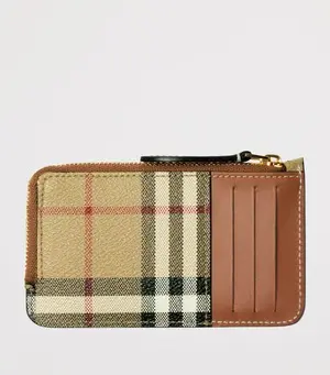 Burberry Check Zip Card Holder