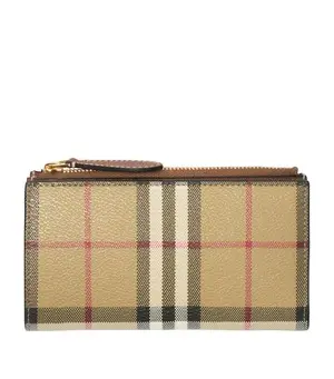 Burberry Medium Check Bifold Wallet - Brown