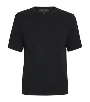 Rag & Bone Wool-cashmere Crawford T-shirt - Black