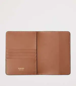 Burberry Check Passport Holder - Brown