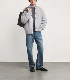 Canada Goose Wool-blend Hudson Bomber Jacket - Silver